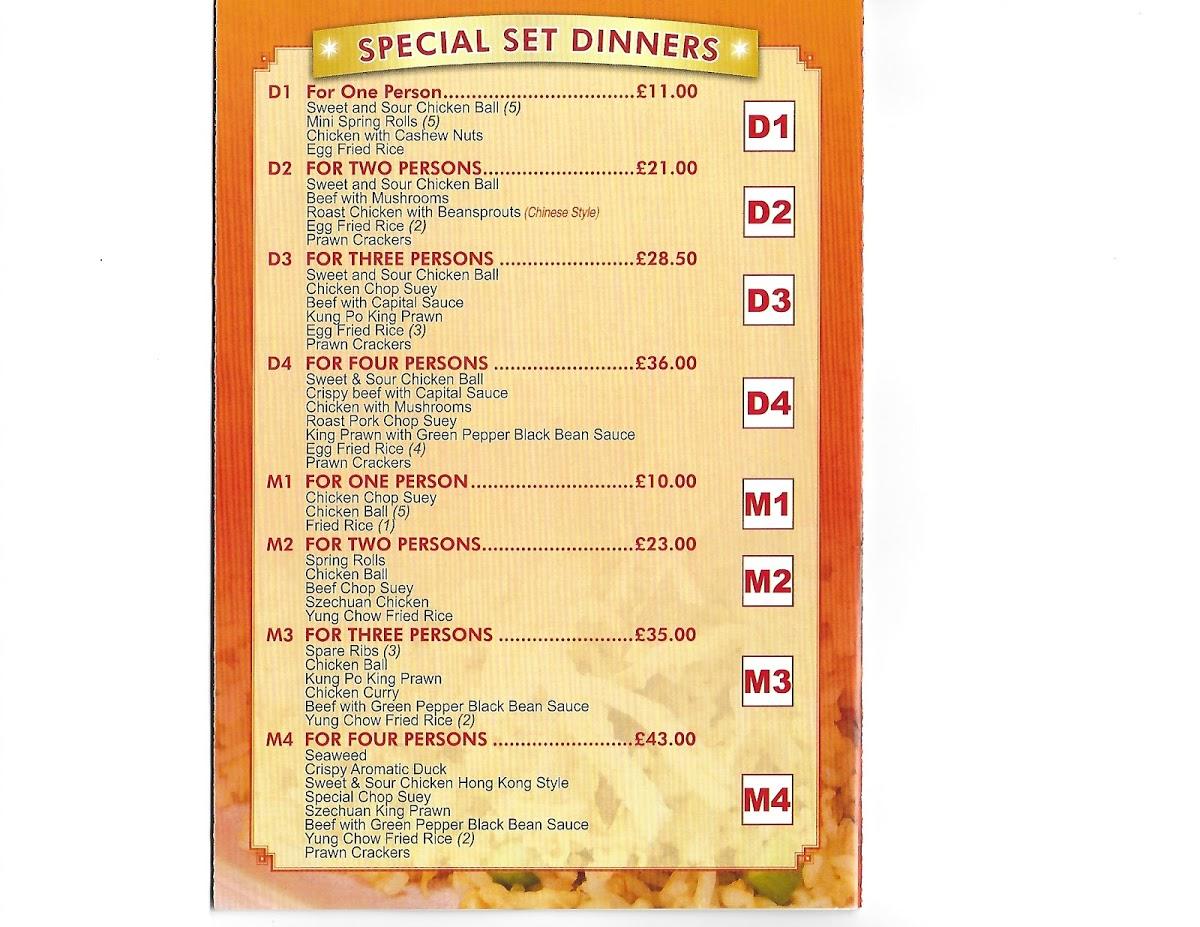 Menu at China Chef fast food, Fishguard
