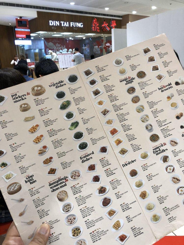 Menu at Din Tai Fung - Megamall restaurant, Mandaluyong
