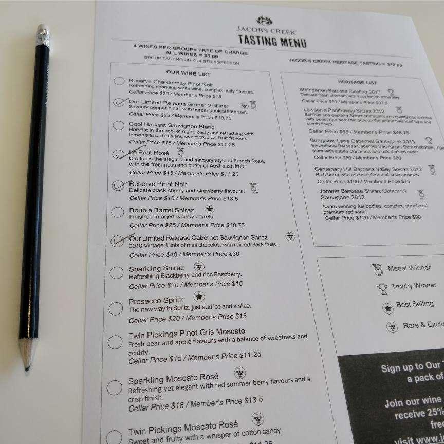 Menu at Our Table restaurant, Rowland Flat