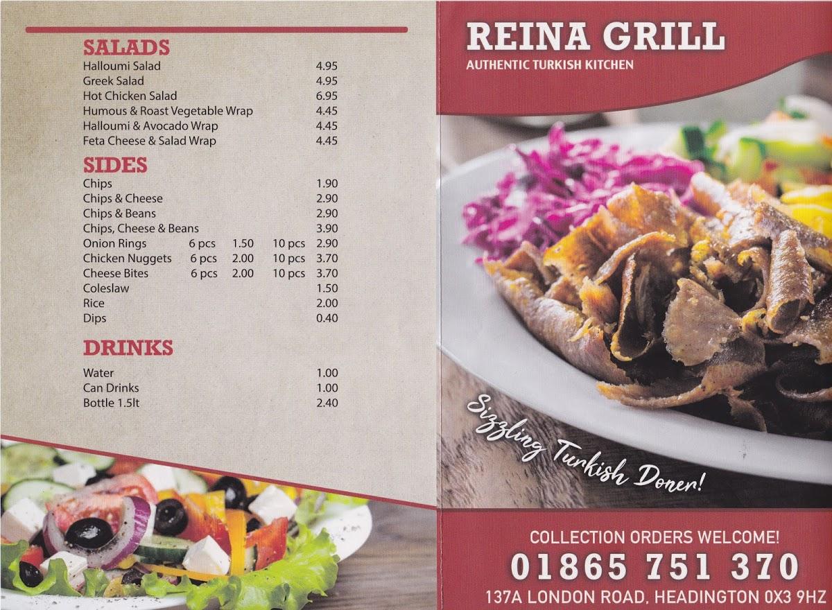 Menu at Reina Grill fast food, Oxford