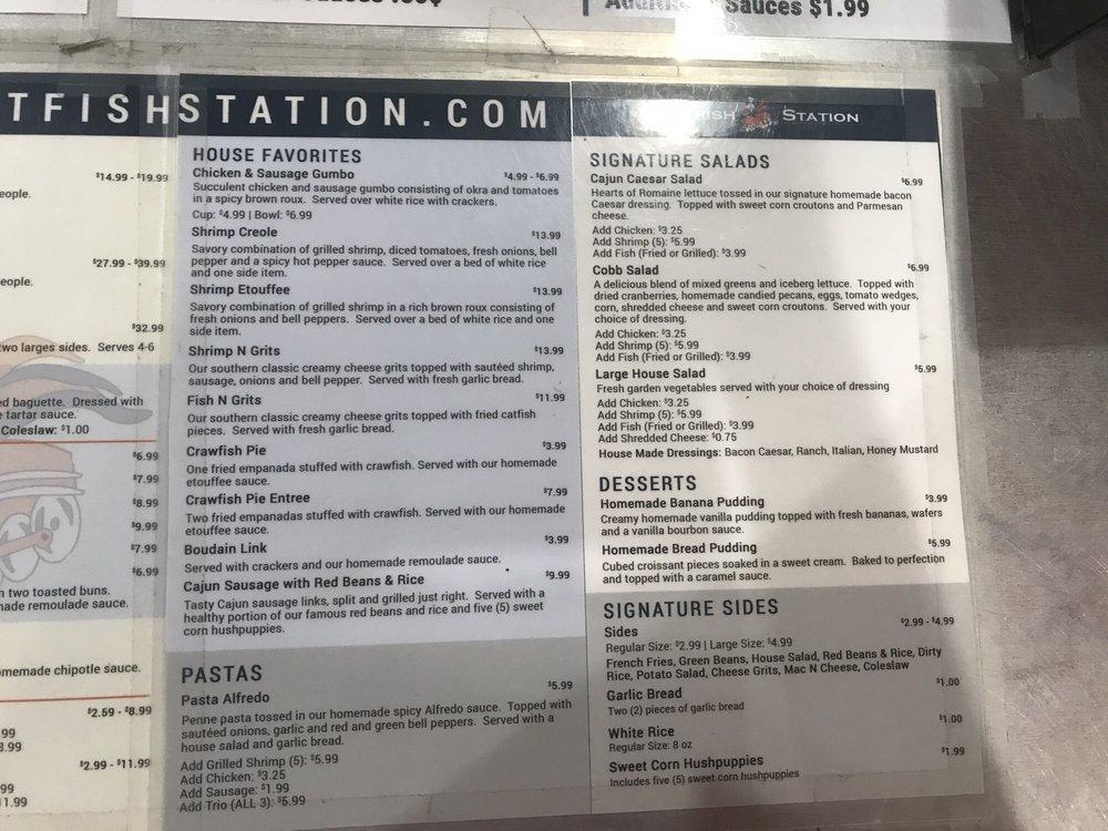 Menu at The Station Seafood Company restaurant, Houston