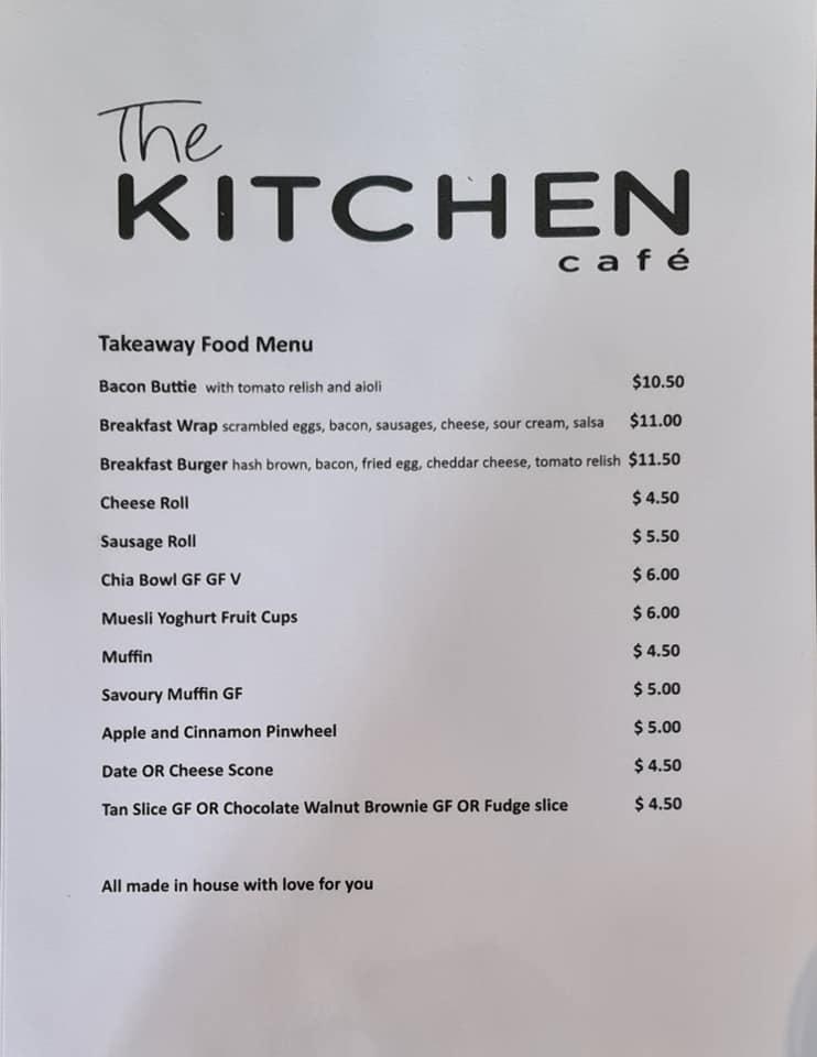 Menu at The Kitchen Cromwell cafe, Cromwell