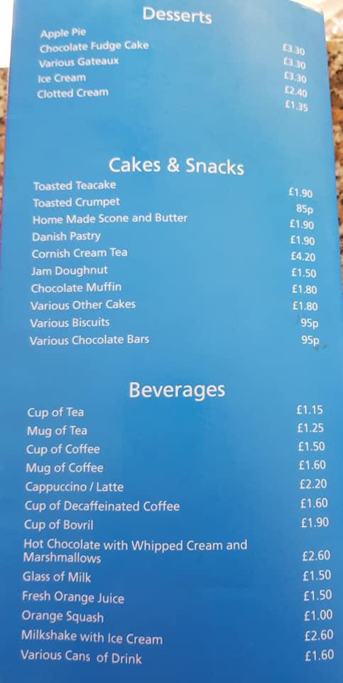 Menu at Three Rivers Café cafe, Truro