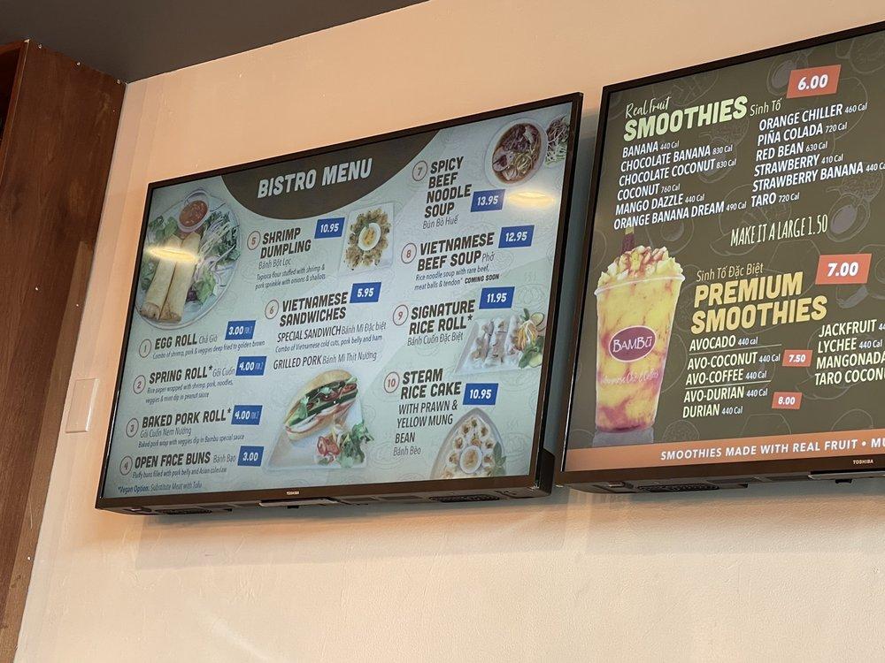 Menu at BAMBU pub & bar, Pinellas Park