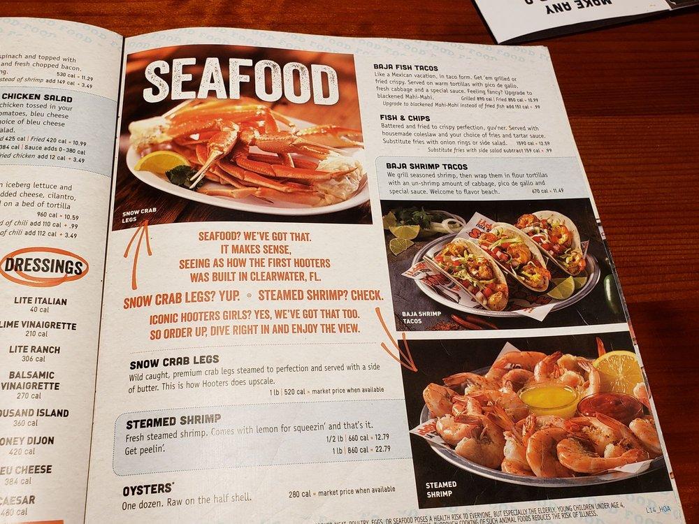 Menu at Hooters pub & bar, Orlando, Palm Pkwy