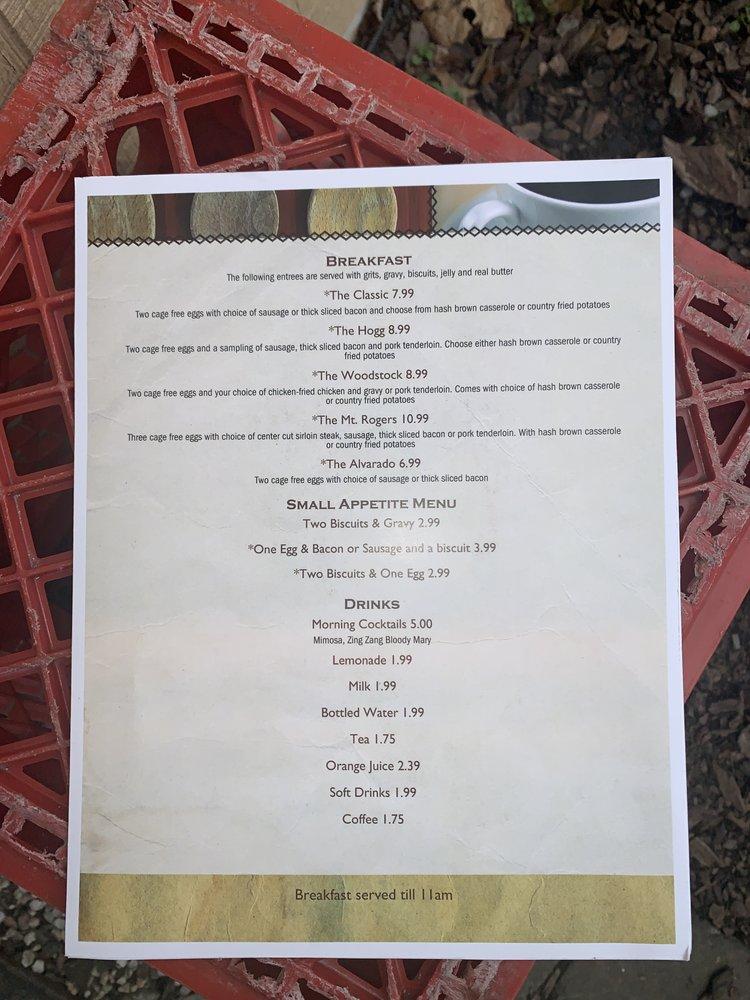 Menu at Damascus Diner cafe, Damascus