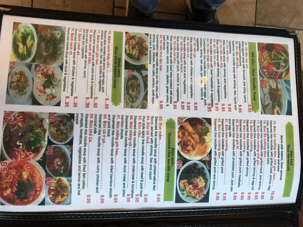 Menu at Nha Hang Viet Nam restaurant, Chicago