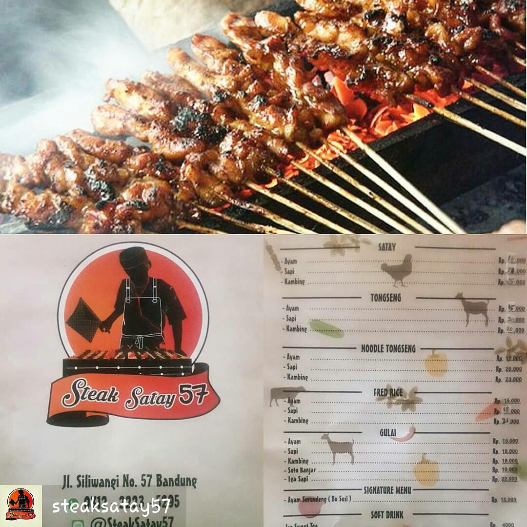 Menu at Steak Satay 57 restaurant, Bandung