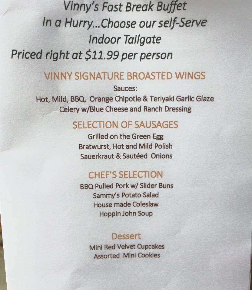 Menu at Vinny's Carry-Out Lottery pub & bar, Moraine