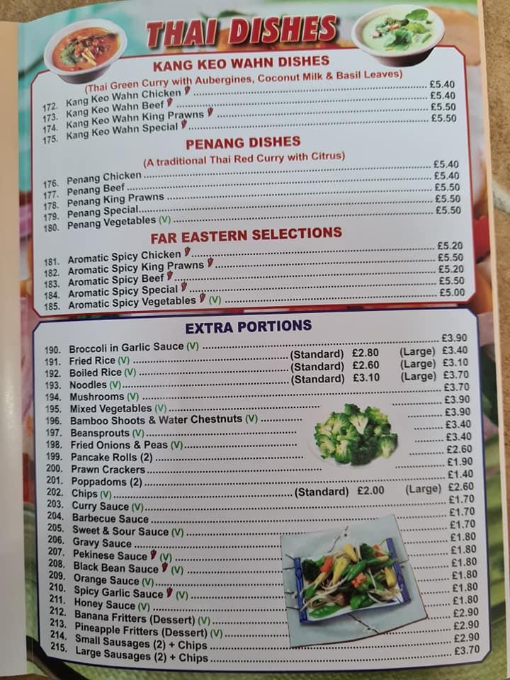 Menu at Golden Bowl fast food, Bridgend