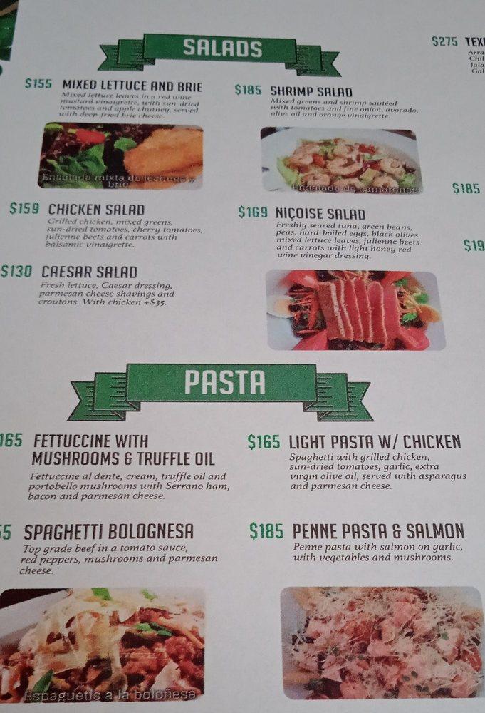 Menu at Hennessys Irish Pub, Merida