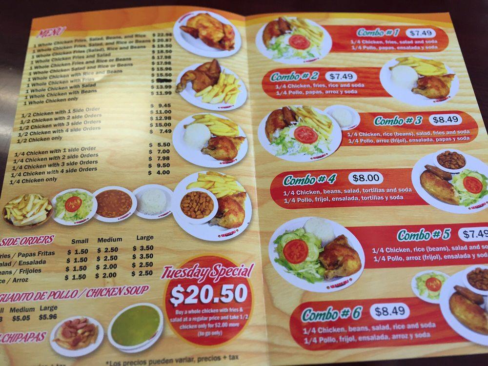 Carta de comida rápida Toyitos Chicken, Downey