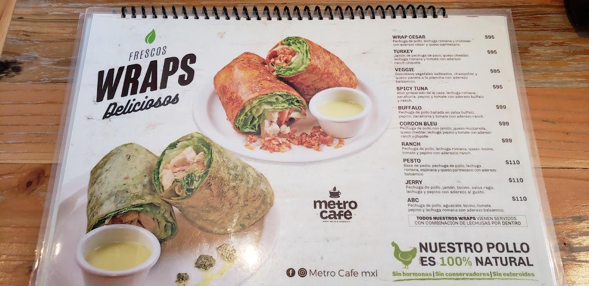 Carta de Metro Café - UABC, Mexicali