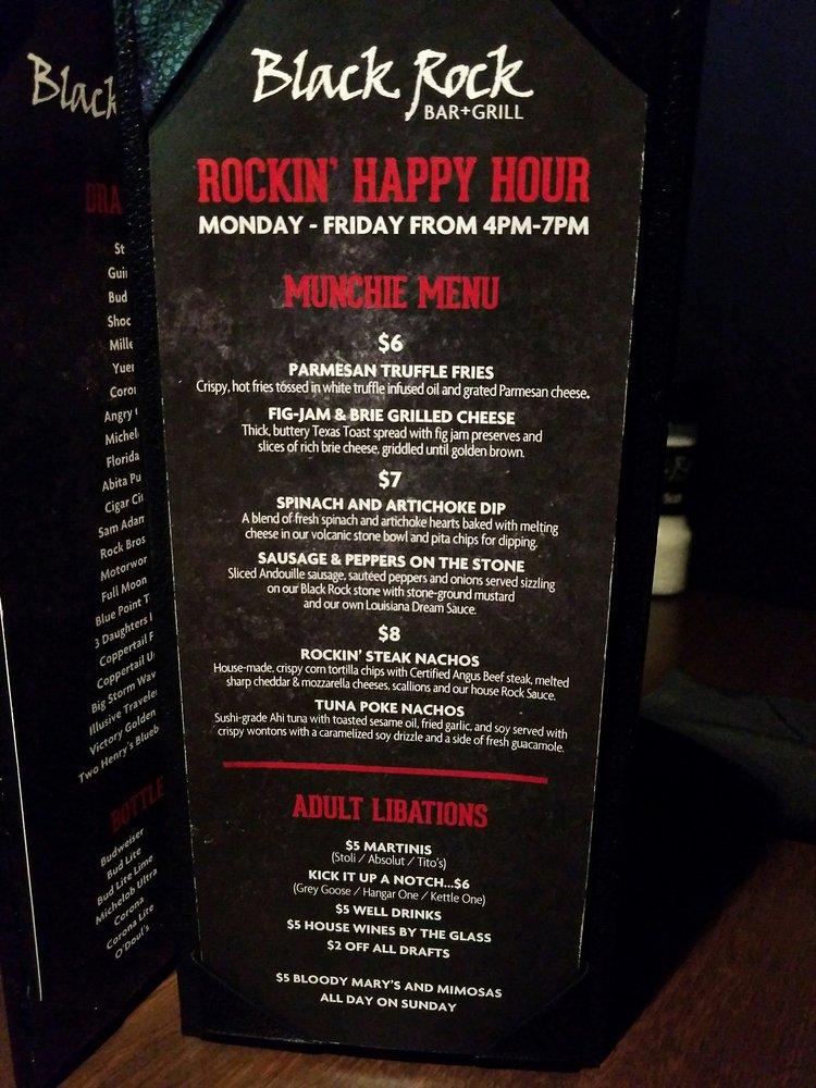 Menu at Black Rock Bar & Grill, Tampa