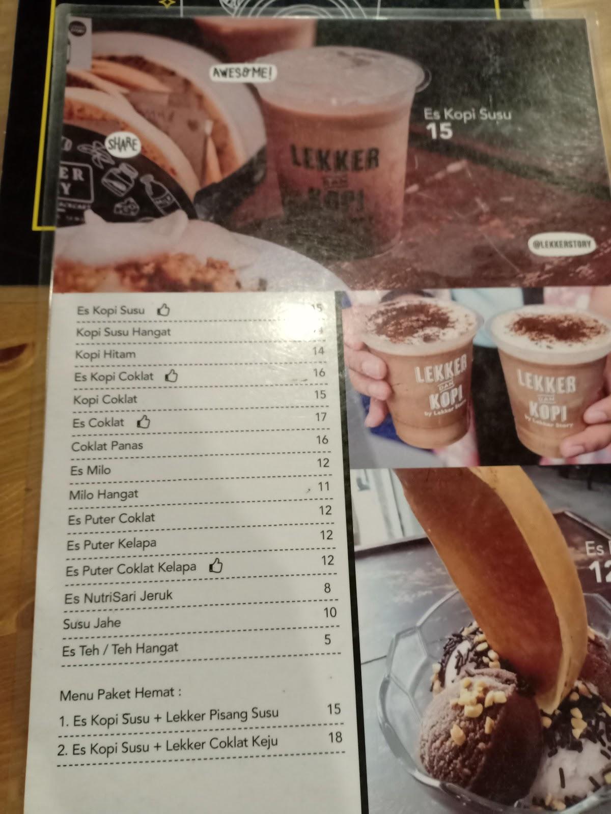 Carta del café Lekker Dan Kopi By Lekker Story, Semarang, Jl. MT ...