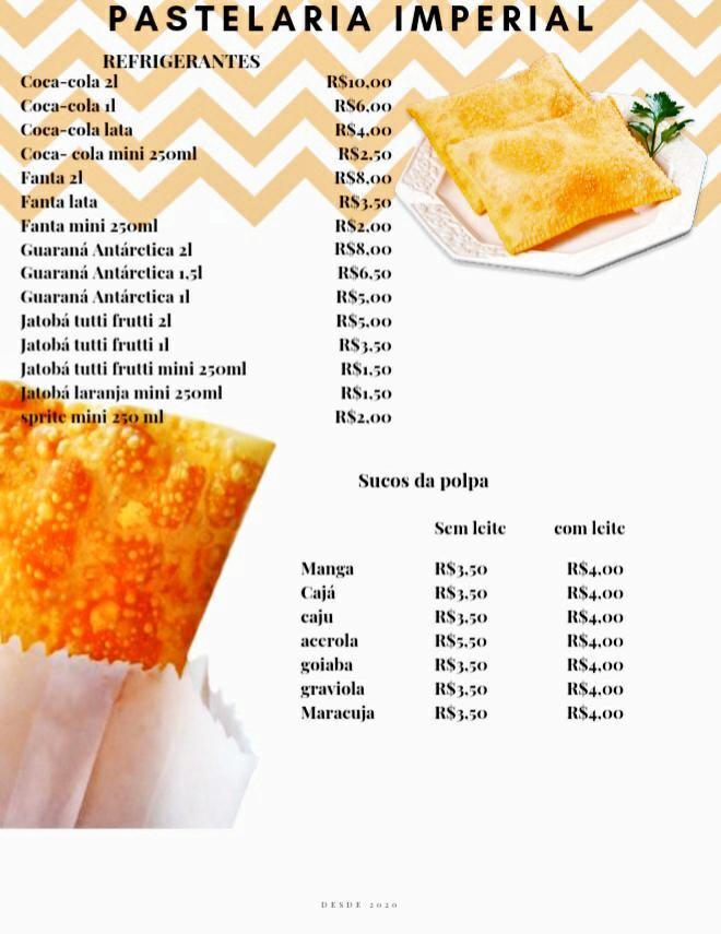 Menu em Pastelaria Imperial pub & Bar, Garanhuns