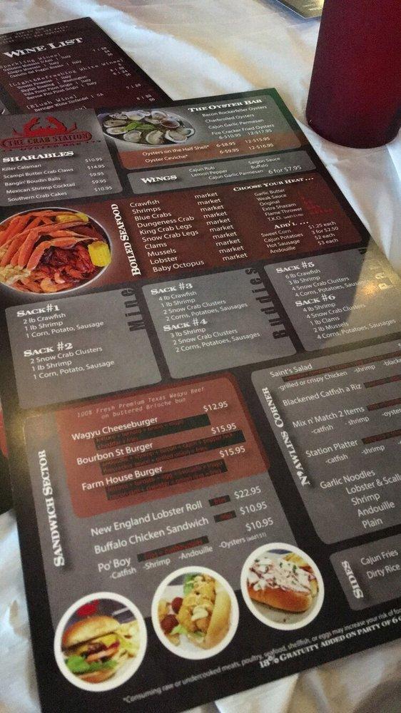 Menu at The Crab Station - Fort Worth Presidio pub & bar, Fort Worth
