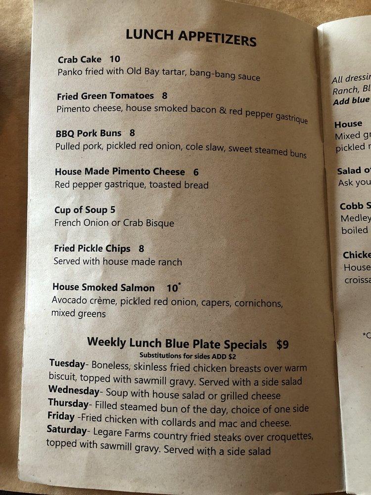 Menu at Angel Oak Restaurant and Bar, Johns Island