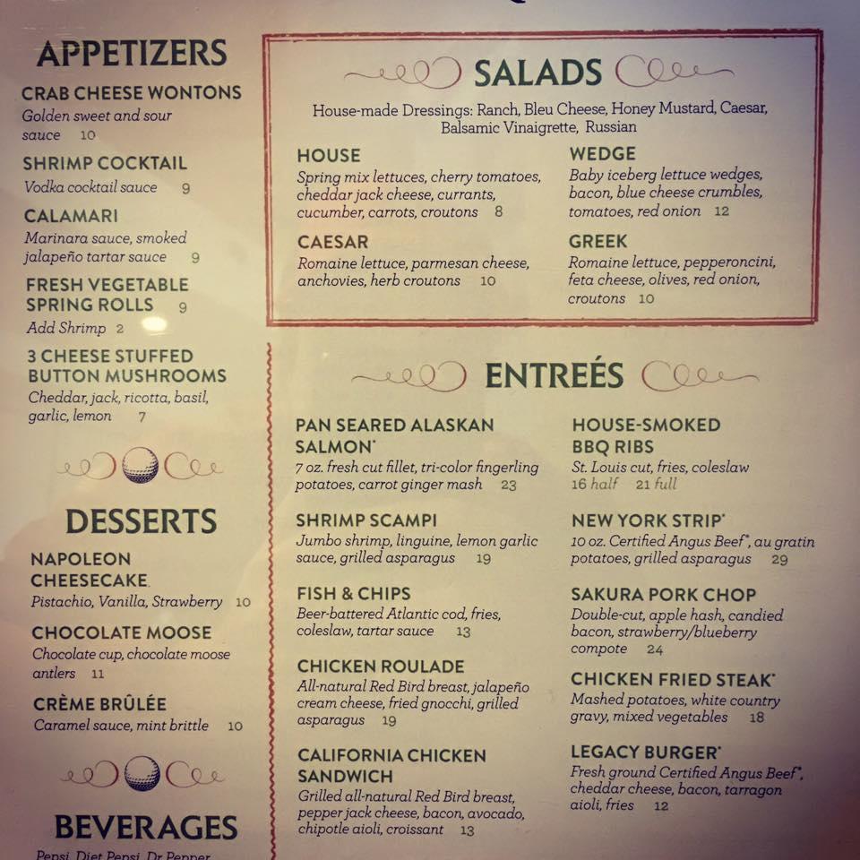 Menu at BIG FORK at Legacy Ridge restaurant, Westminster