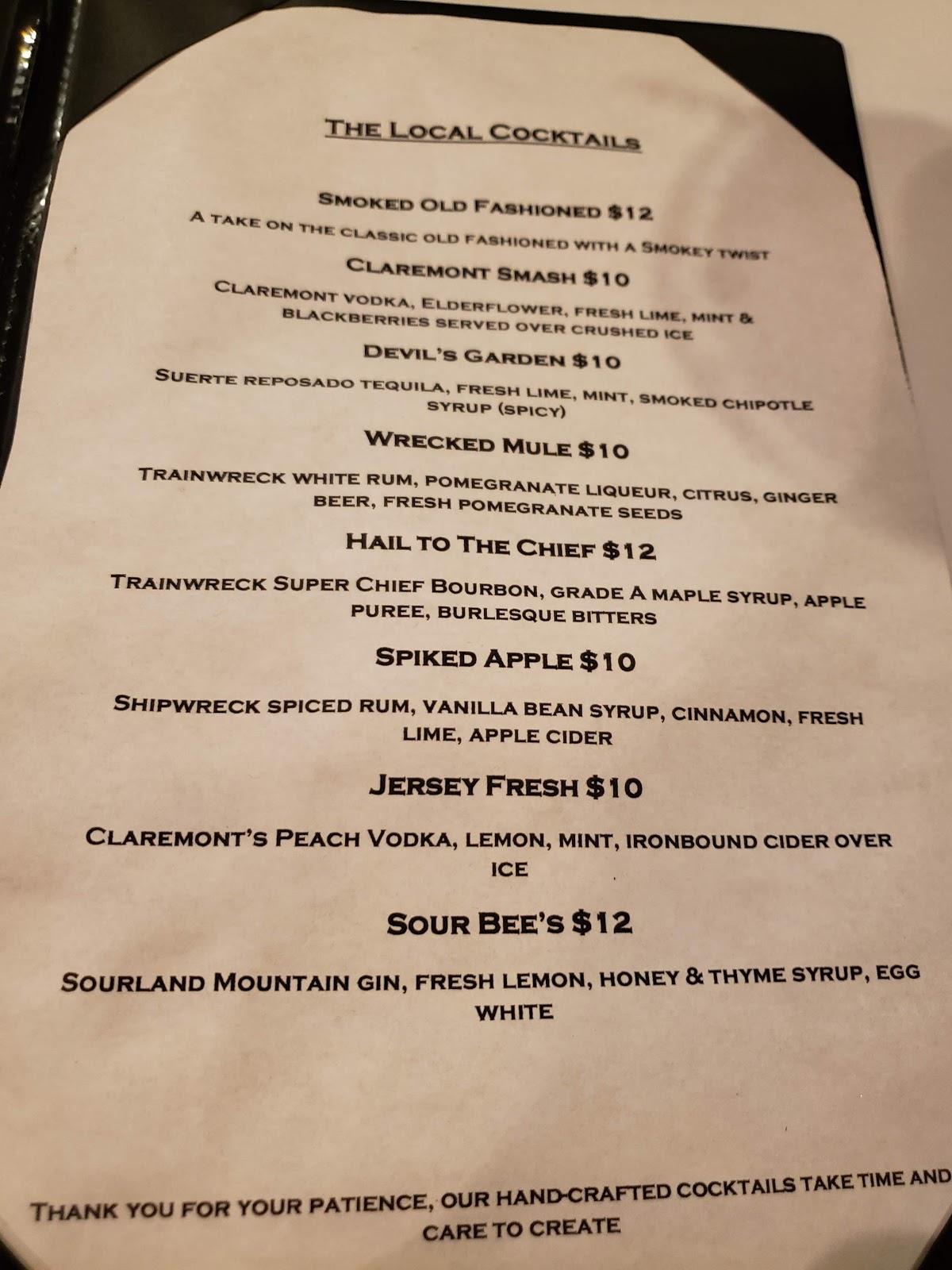 Menu at The Local Eatery and Pub, Mount Holly