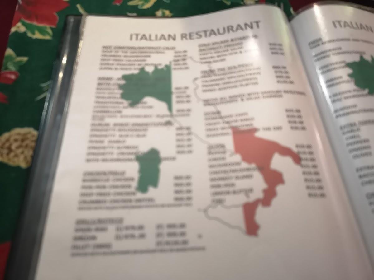Menu at Villa Borghese Restaurant, Port Elizabeth