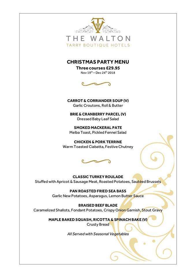 Menu at The Walton Hotel, Bar & Brasserie, Nottingham
