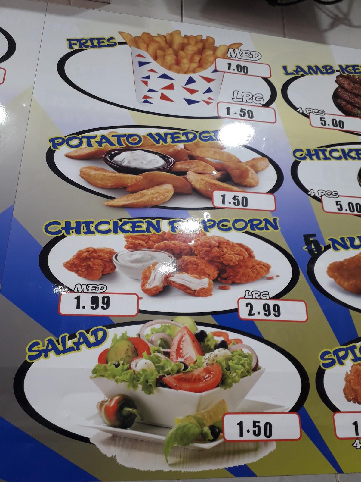 Menu at Chick Chicken fast food, London, 81 Rushey Grn