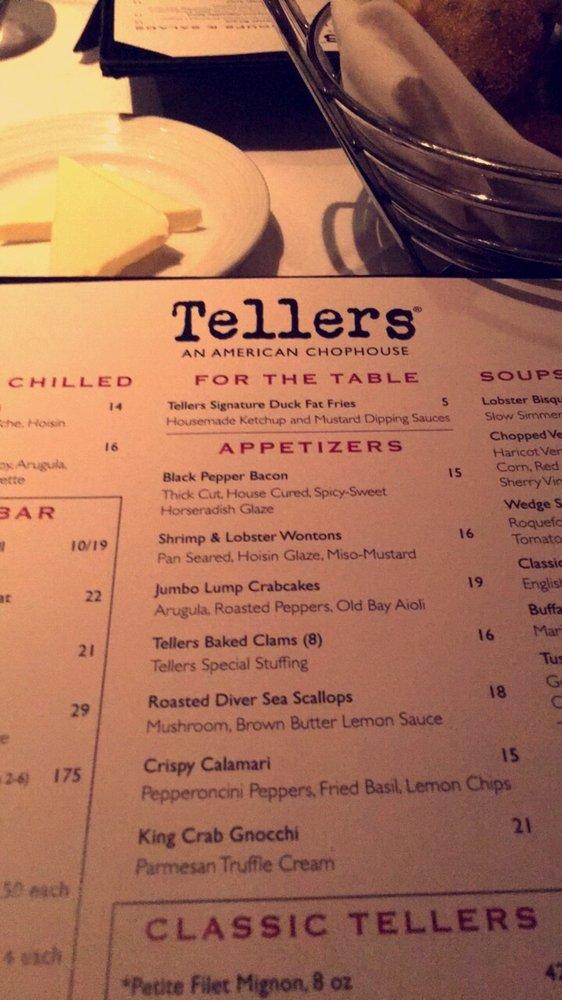 Menu at Tellers: An American Chophouse pub & bar, Islip