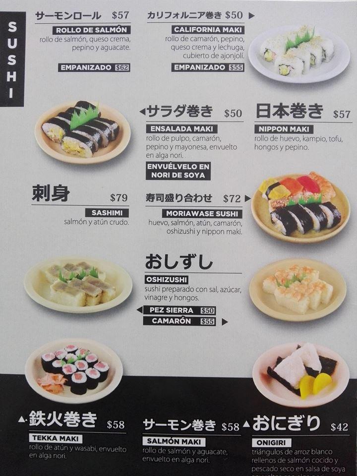 Carta de Restaurante Tsuru, Santiago de Querétaro