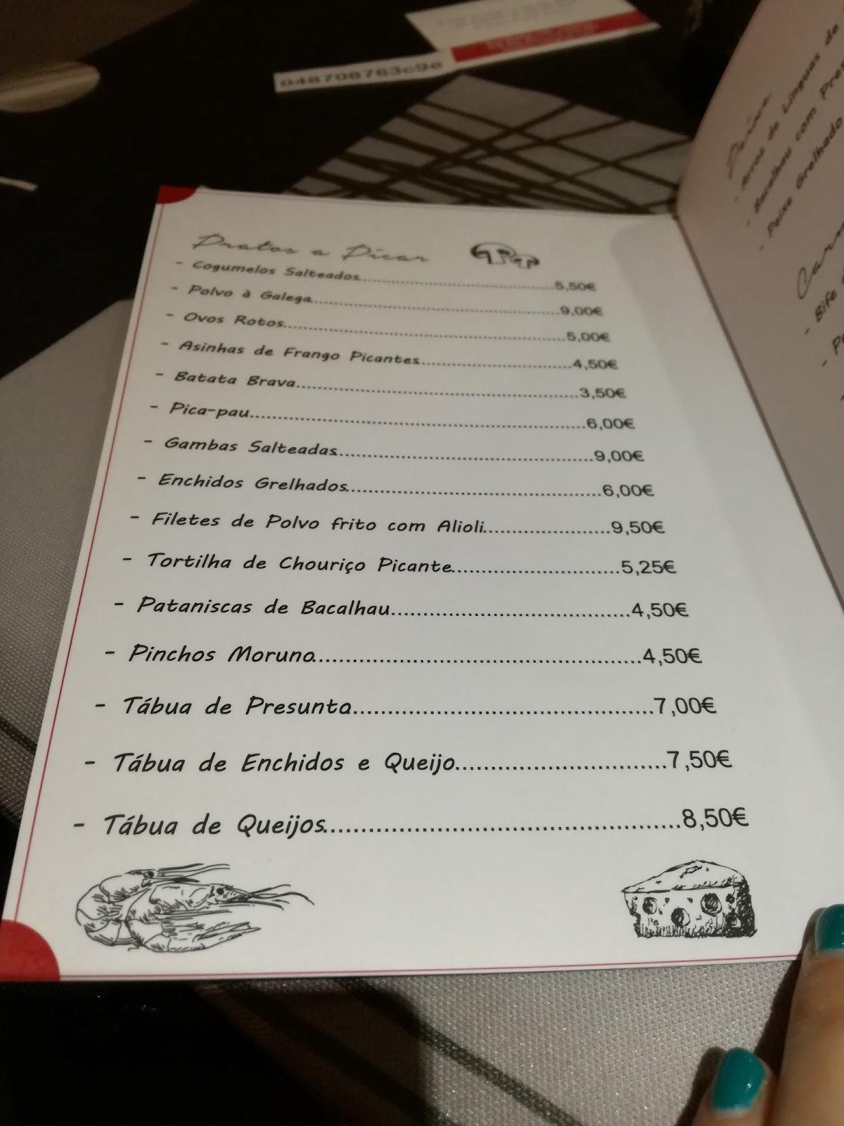 Menu at Boteko - Restaurante & Petiscaria, Coimbra