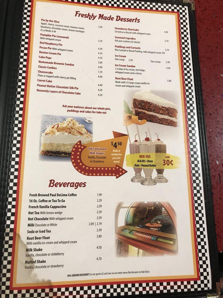 Menu at B'Ville Diner restaurant, Baldwinsville