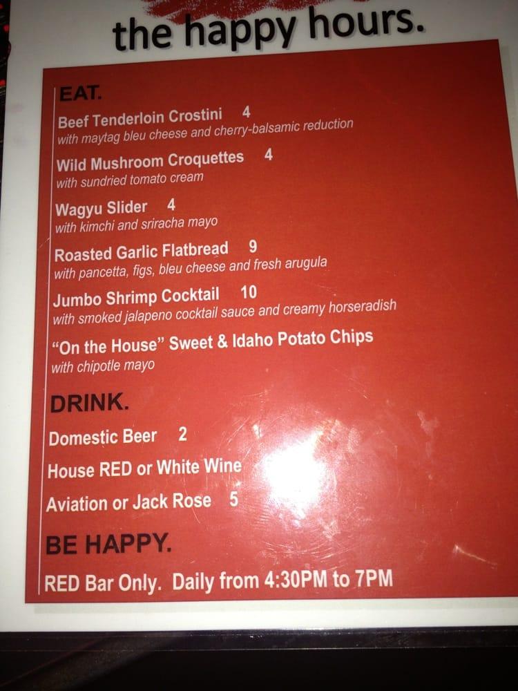 Menu at Red PrimeSteak steakhouse, Oklahoma City, 504 N Broadway Ave