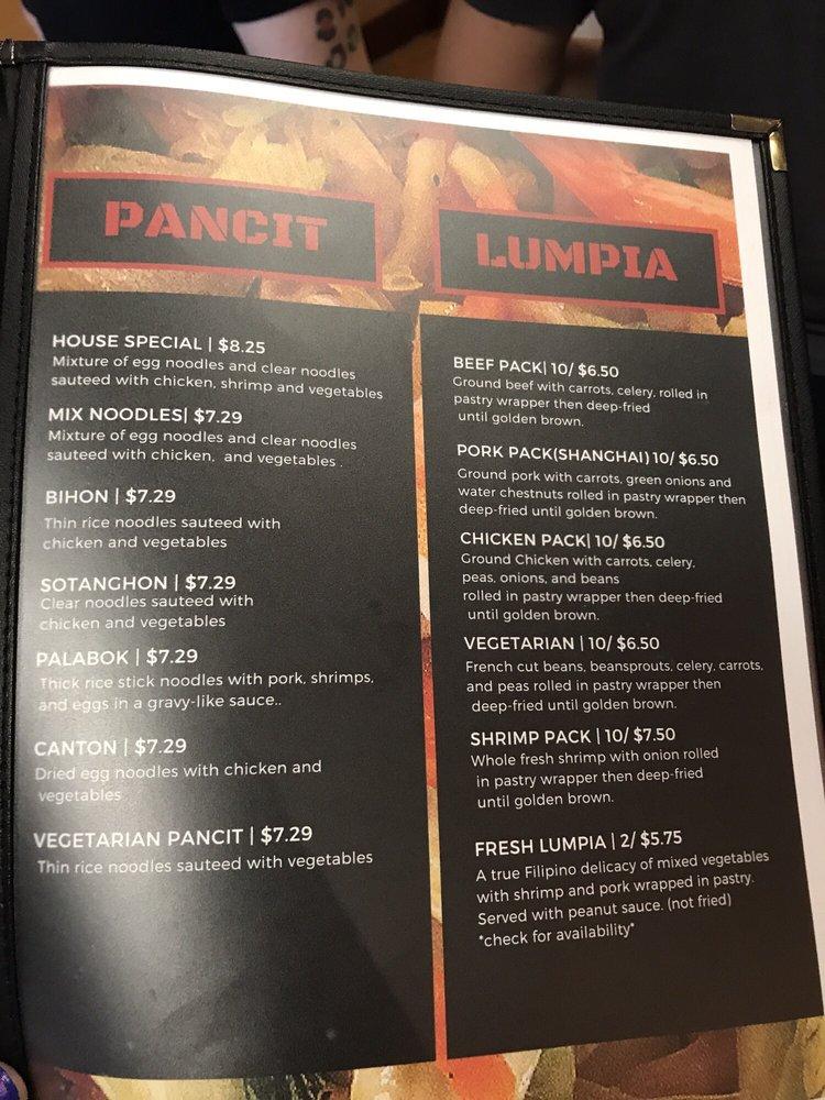 Menu at Best Lumpia BBQ, Stockton, Thornton Rd J