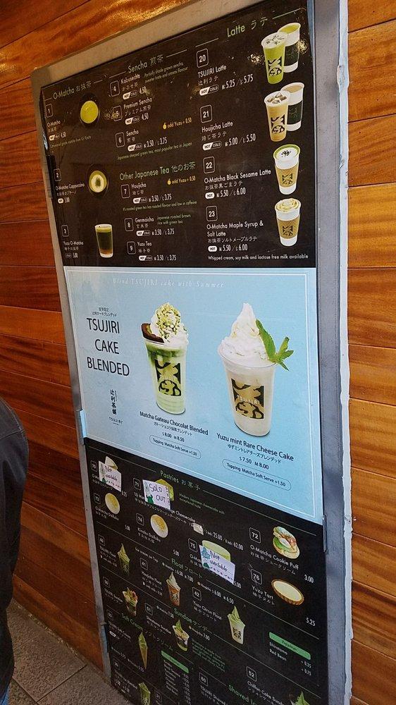 Menu at Tsujiri Dundas desserts, Toronto, 147 Dundas St W