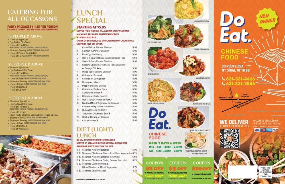 Menu at Do Eat Chinese Food restaurant, Mount Sinai