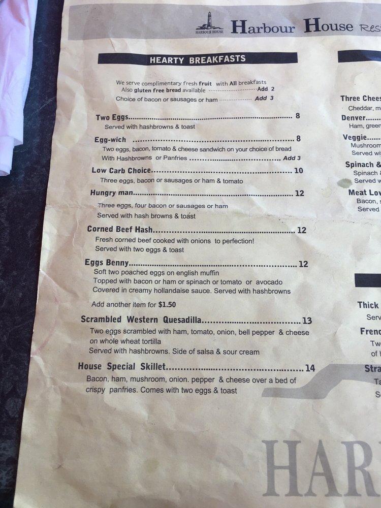 Menu at Harbour House Restaurant, Surrey