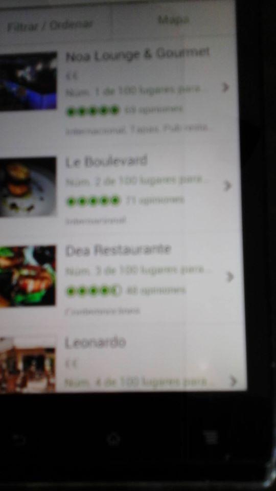 Menu at Le Boulevard restaurant, L'Albir