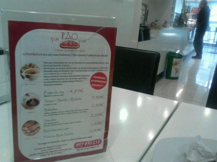 Menu em Pim Pão Pum restaurante, Porto, 177