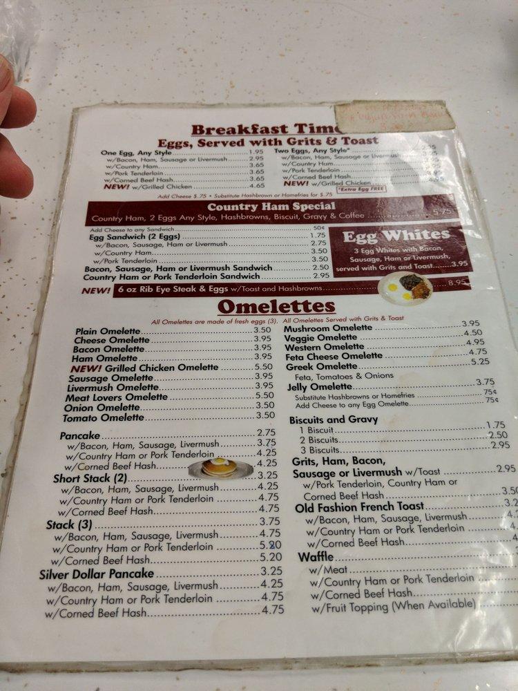 Menu at Snack Shop Family Restaurant, Boiling Springs
