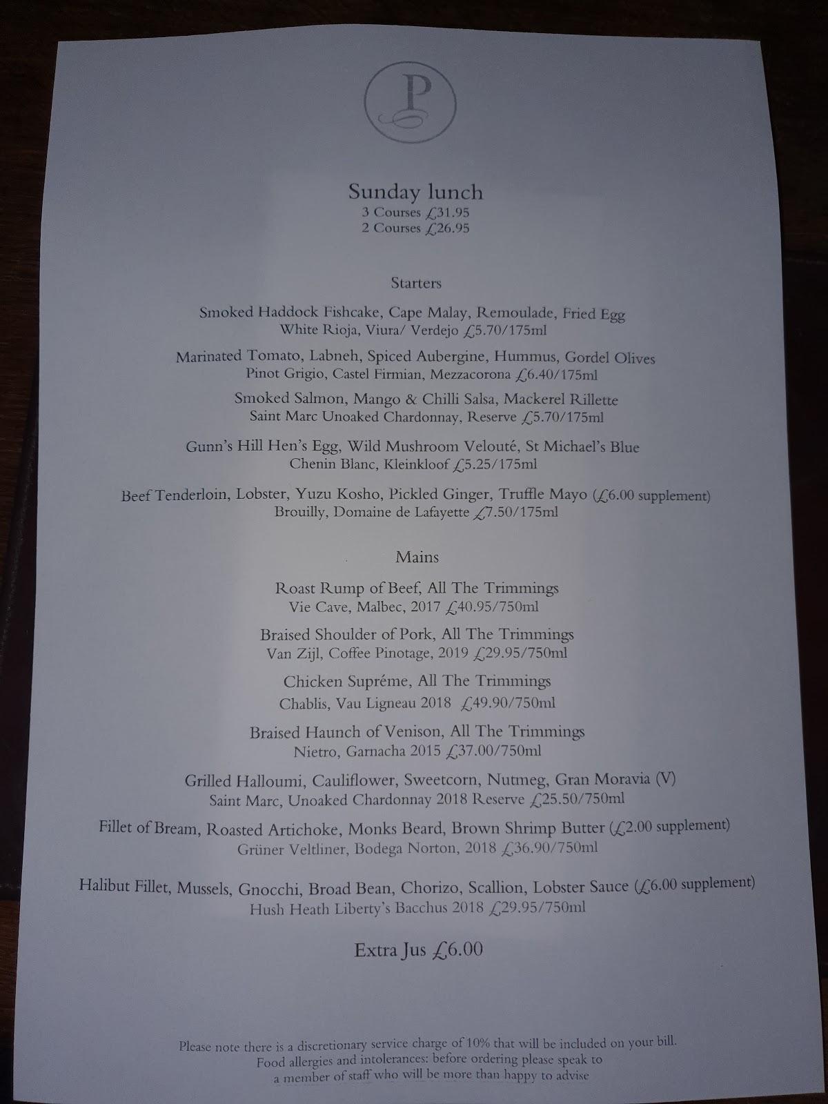 Menu at The Poet at Matfield pub & bar, Matfield