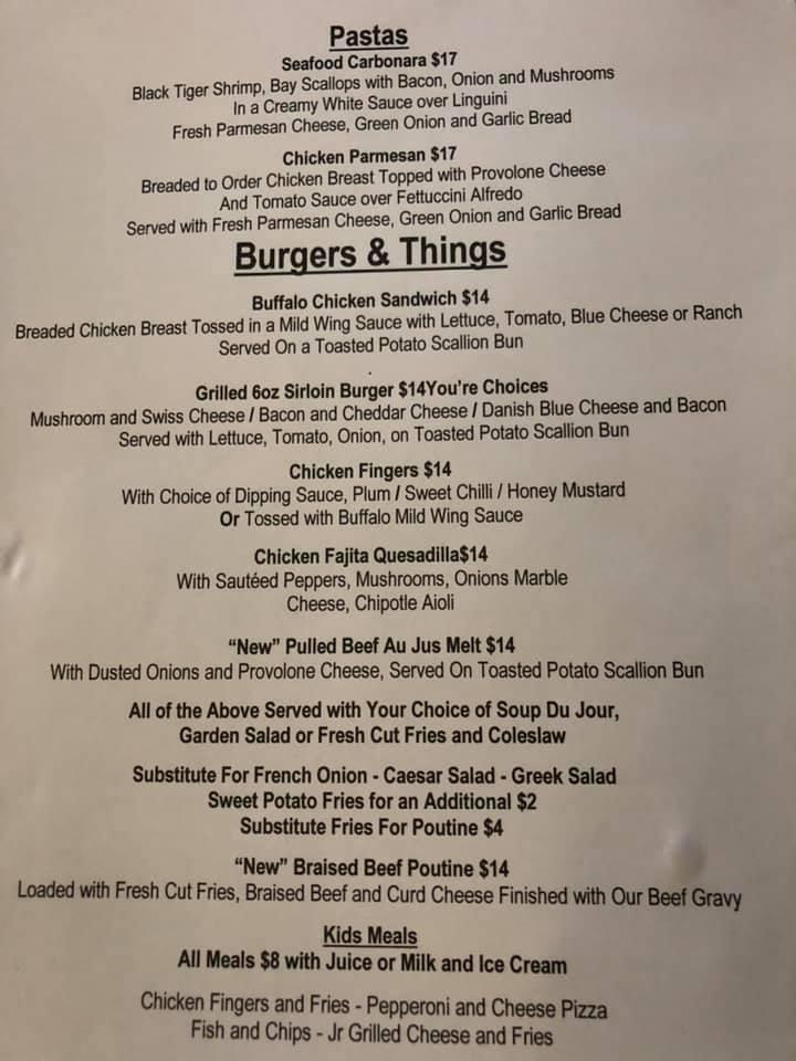 Menu at D and D's Family Dining restaurant, Jarvis