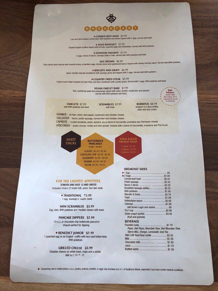 Menu at Black Honey Hashery pub & bar, De Pere