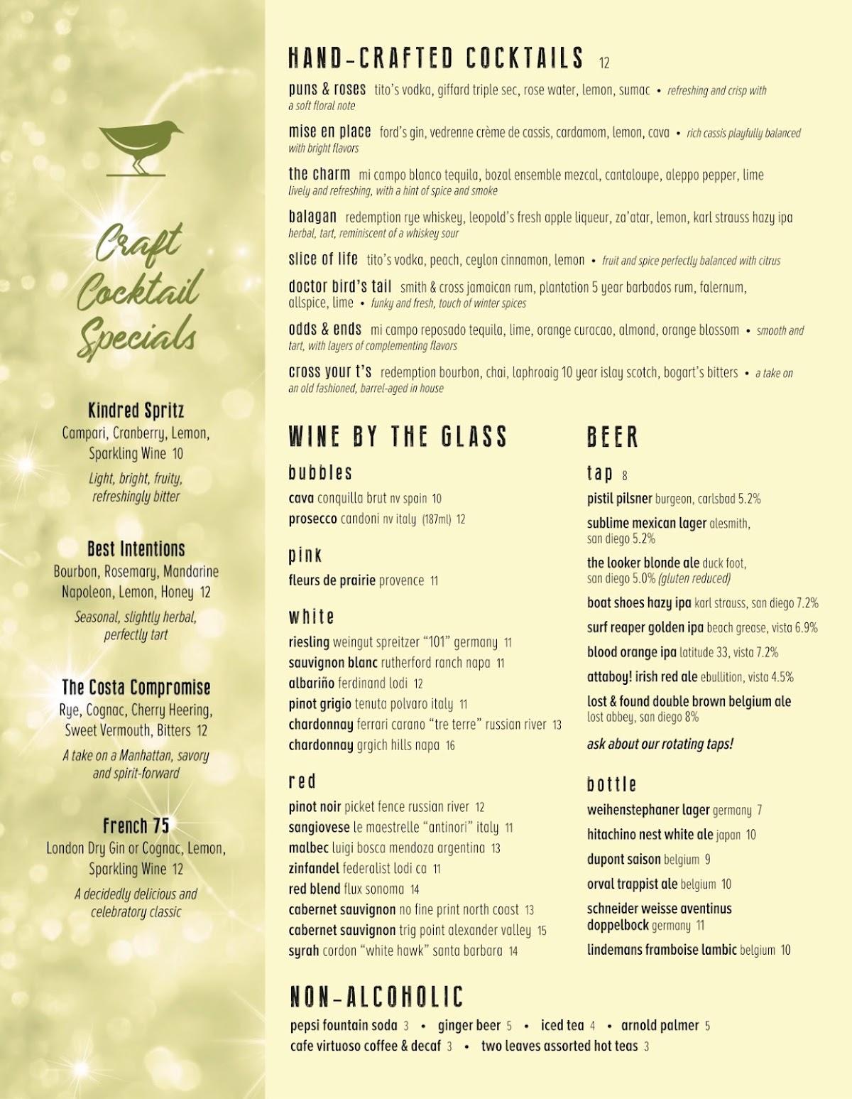 Menu at Black Rail Kitchen + Bar, Carlsbad