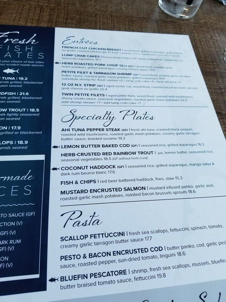 Menu at Bluefin Grill & Bar, The Villages