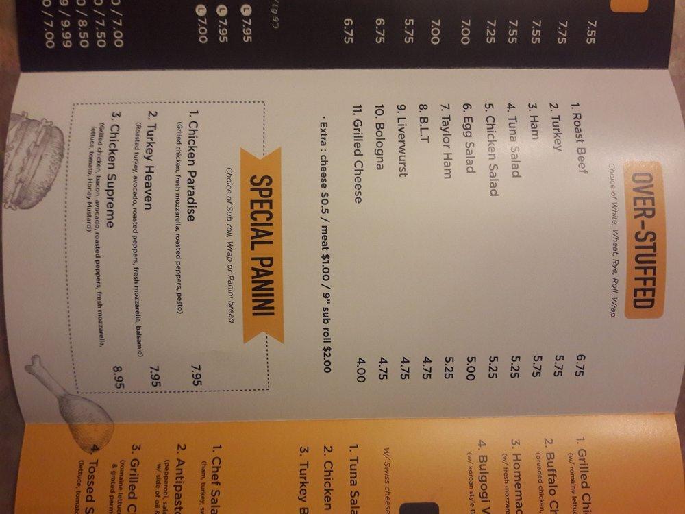 Menu at Di Maria's Deli, Hackensack