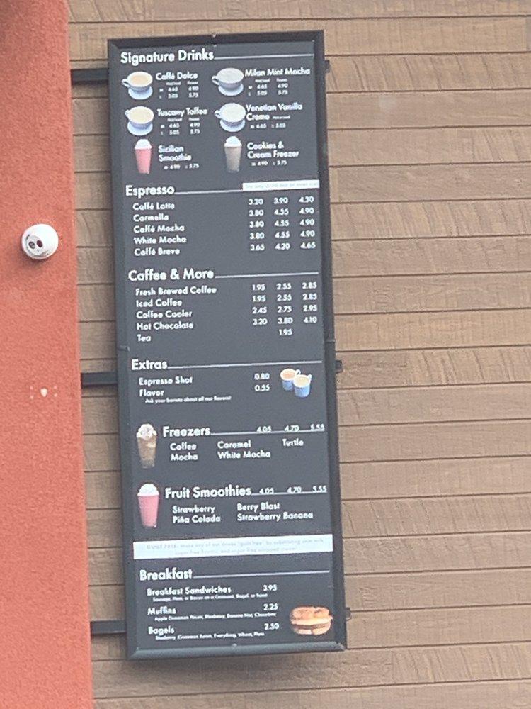 Menu at Ellianos Coffee Live Oak, Live Oak