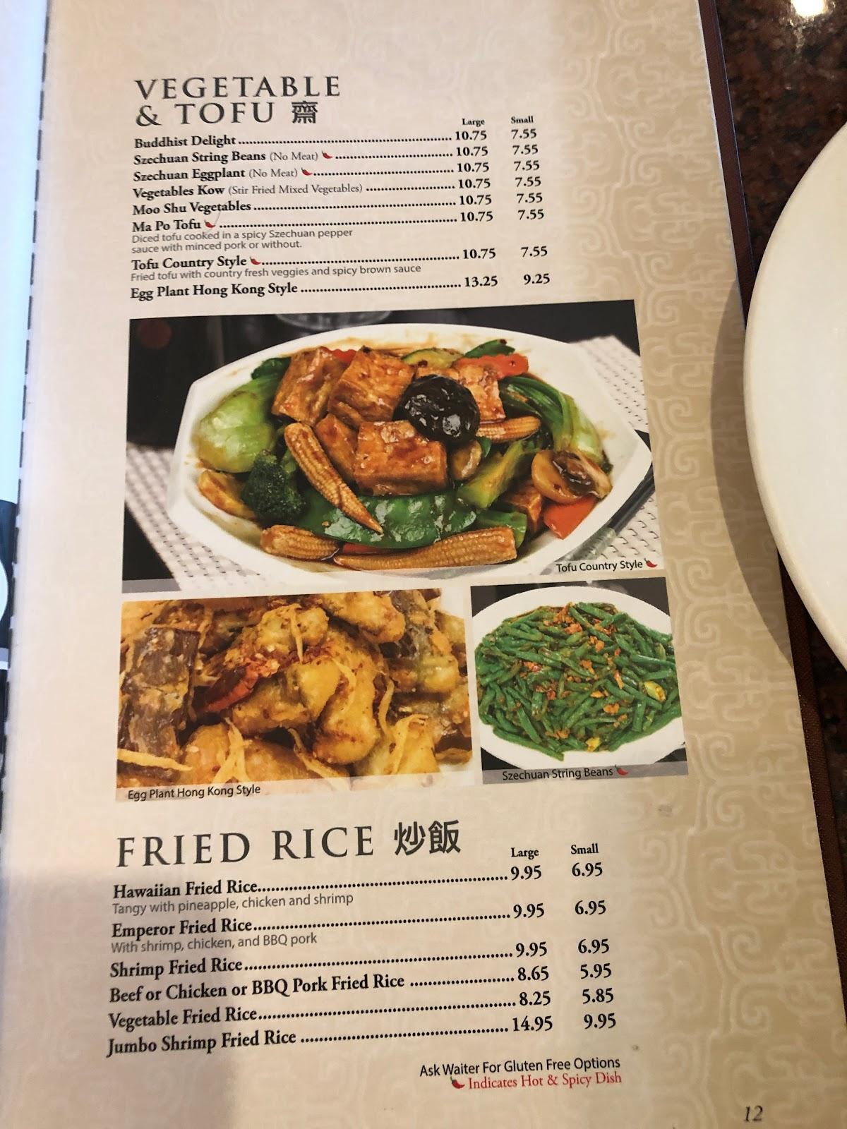 Menu at House of Emperor restaurant, Naperville, S Naper Blvd #123
