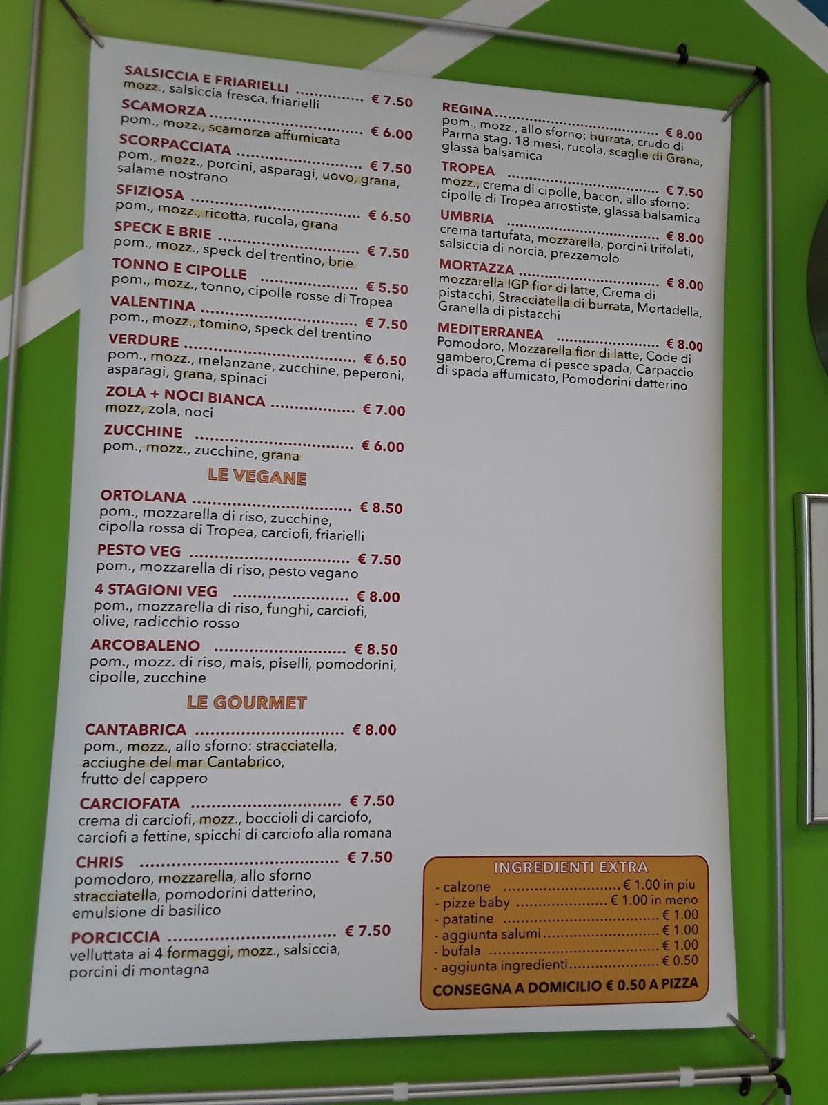Menu da Ciccio Pizza ristorante, Palazzolo sull'Oglio