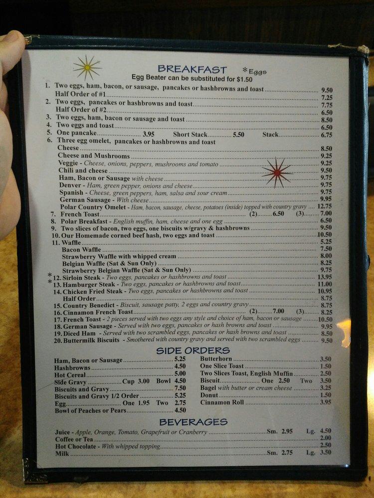 Menu at Polar King restaurant, Gresham