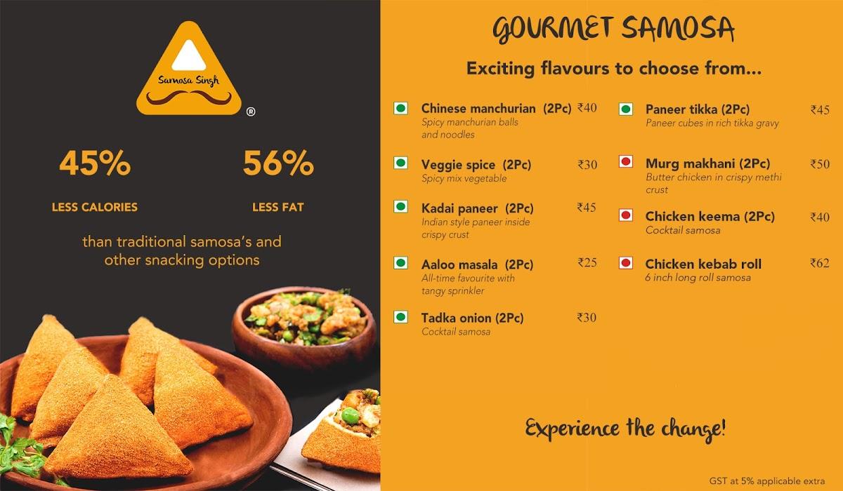 Menu at Samosa Singh, Bengaluru, 560100, 9th Cross Rd